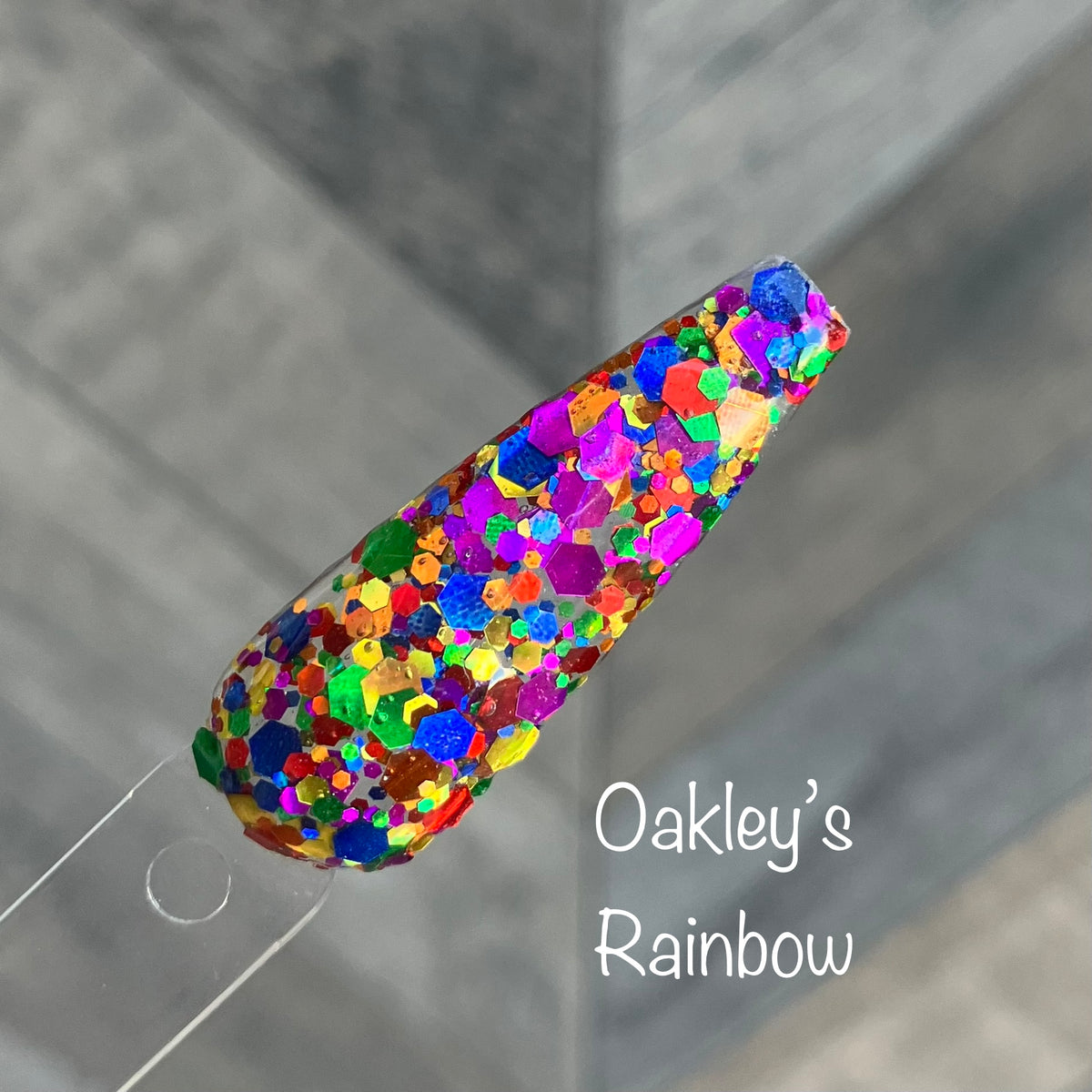 Oakley’s Rainbow – Zia Nails Custom Dip Powders
